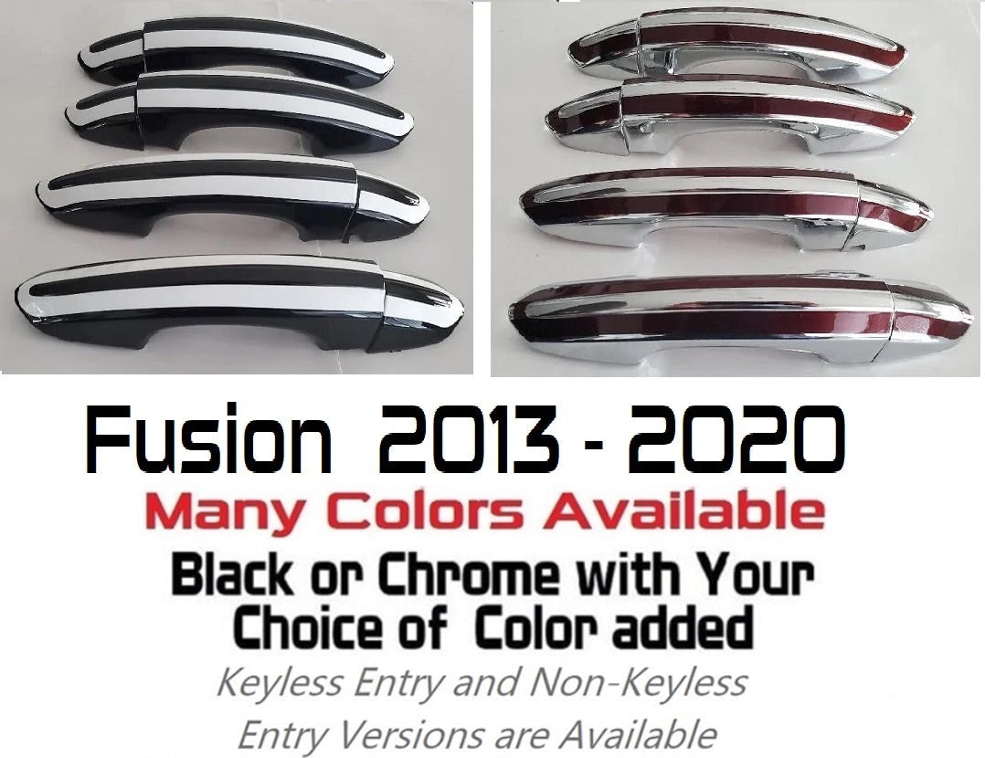 Custom Car Door Handle Overlays Covers For 2013 - 2020 Ford Fusion ...