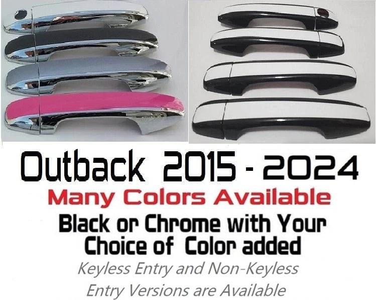 Custom Door Handle Overlays / Covers For 2015 - 2024 Subaru Outback ...